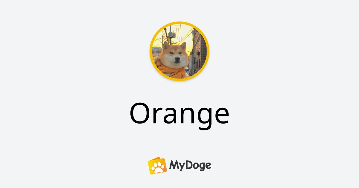 Orange is on MyDoge!